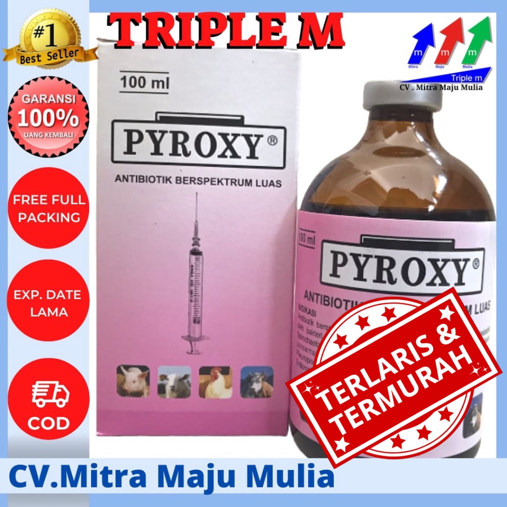 Jual PYROXY 100 Ml TRIPLE M - antibiotik pernafasan dan pencernaan pada ...
