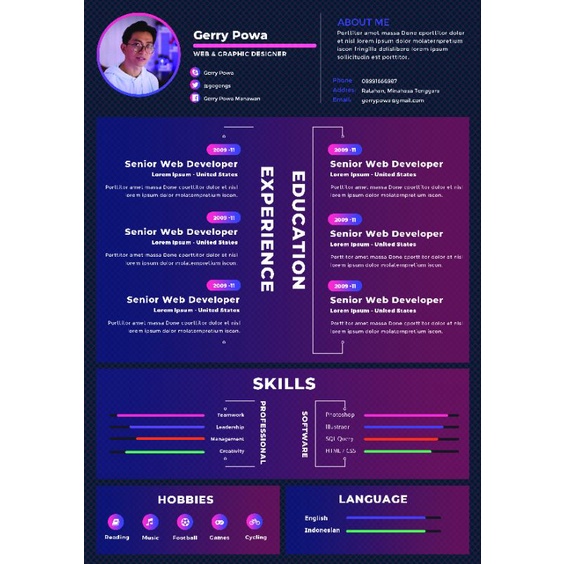 Jual Template CV Format PSD | Shopee Indonesia