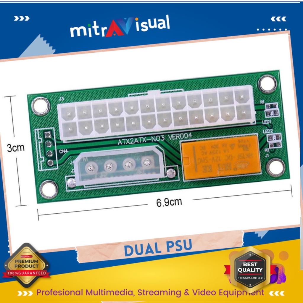 Jual Dual PSU Power Supply Sync Adapter ATX 24 Pin | Shopee Indonesia