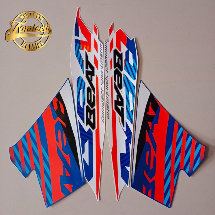 Jual stiker striping honda new beat CBS sporty warna body biru 2022 eSP ...