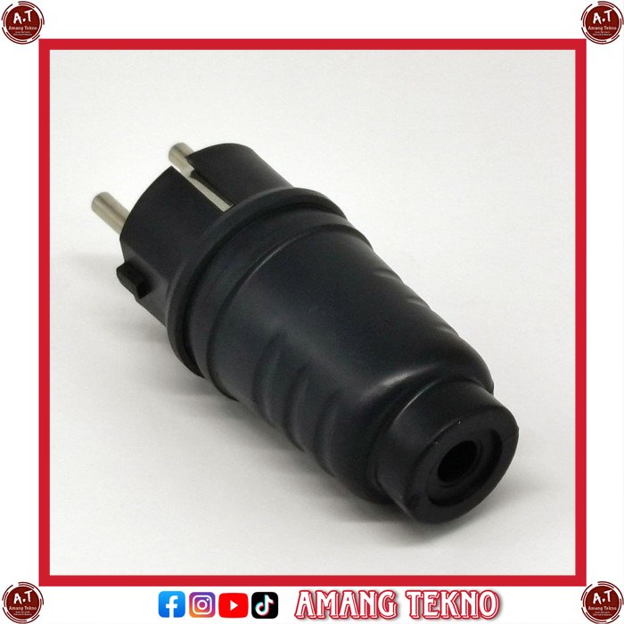Jual MASKO STEKER ARDE 2P WATERPROOF IP44 / ADAPTOR / COLOKAN HITAM SNI ...