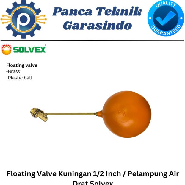 Jual Floating Valve Kuningan 1/2 Inch / Pelampung Air Drat Solvex ...