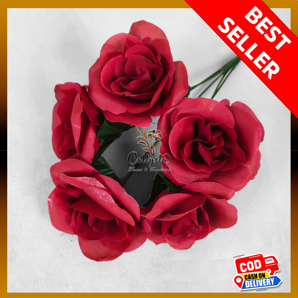 Jual BUNGA MAWAR ROSE JEPANG MURAH CABANG 5 ARTIFICIAL ROSE SJ PREMIUM ...
