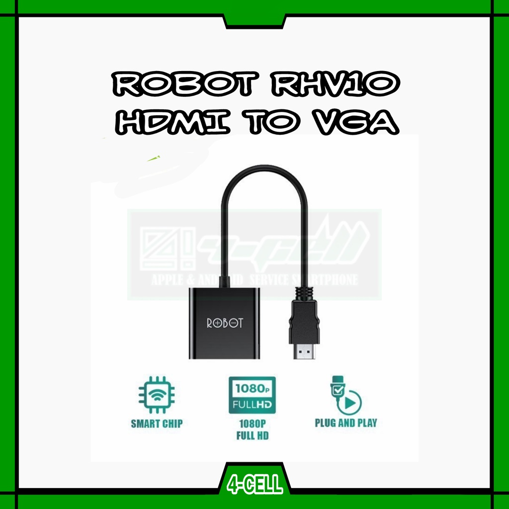 Jual ROBOT RHV10 HDMI TO VGA ADAPTER LAPTOP / PC 1080P (WITHOUT AUDIO ...