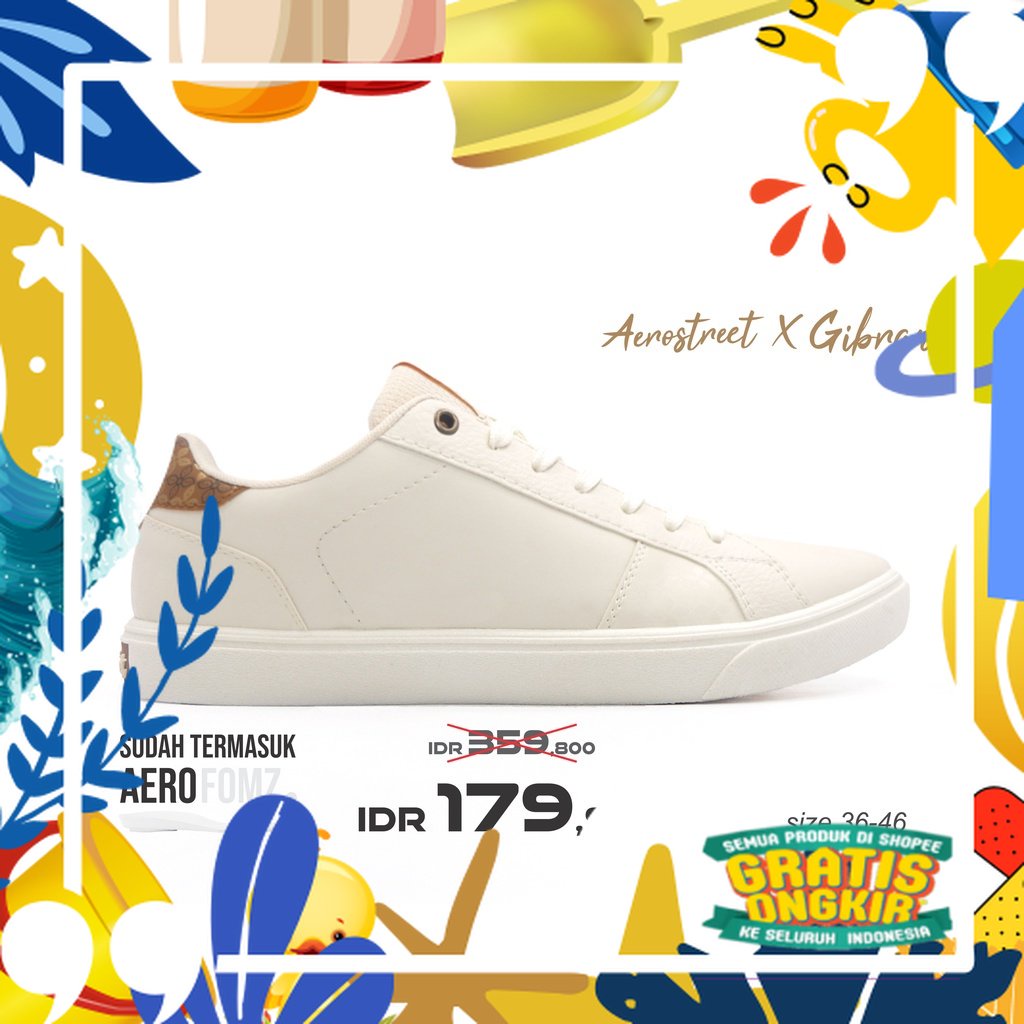 Jual Super Mewah / Aerostreet X Gibran 36-46 Putih Emas - Sepatu ...