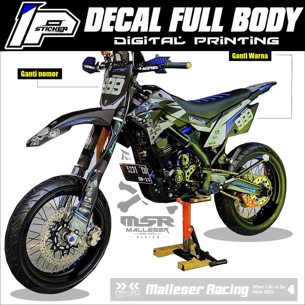 Jual DECAL STICKER MOTOR KAWASAKI KLX DTRACKER/KLX BF/KLX GORDON/KLX ...