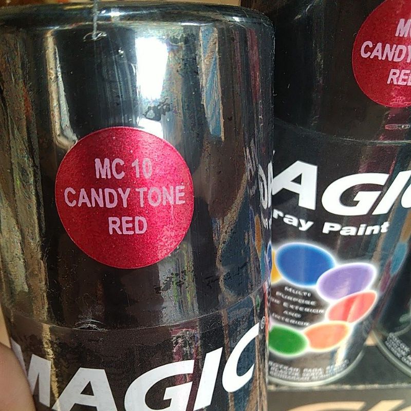 Jual cat semprot pilok pilox magic spray paint magic candytone red MC ...
