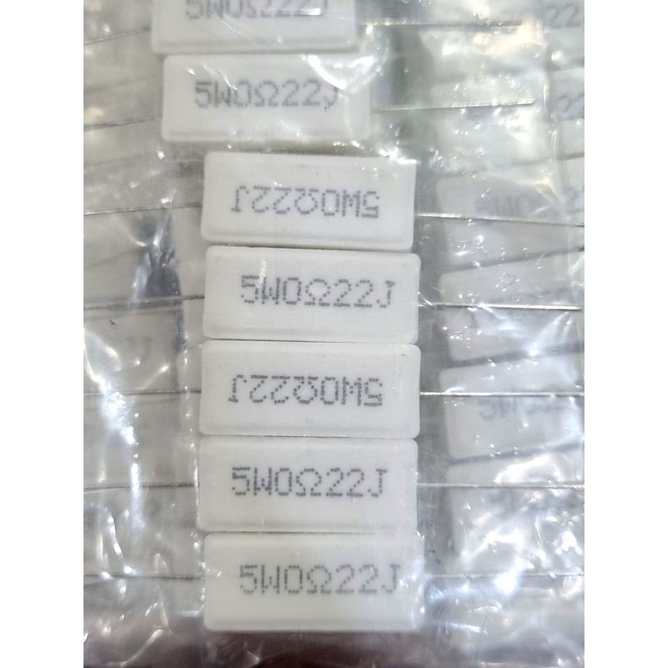 Jual Resistor 5 Watt 5W 0.22 ohm Resistor Kapur 5W 0.22 ohm | Shopee Indonesia