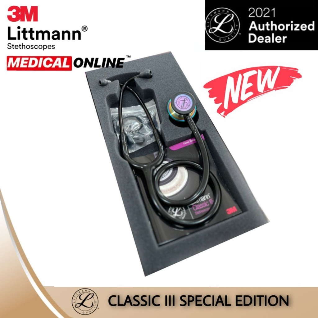 Jual 3M STETOSKOP LITTMANN CLASSIC III BLACK RAINBOW 5870 LITMAN ...