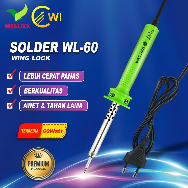 Jual COD Solder Listrik Tangan 60w watt Gagang Plastik / Solder Iron 220v Electric Soldering ...