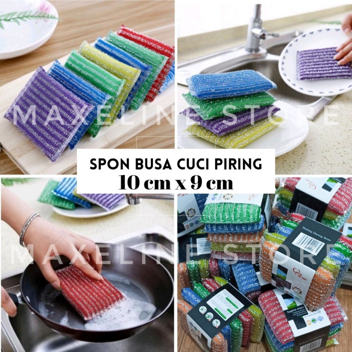 Jual Spon Spons Busa Jaring Cuci Piring Model Sponge | Shopee Indonesia