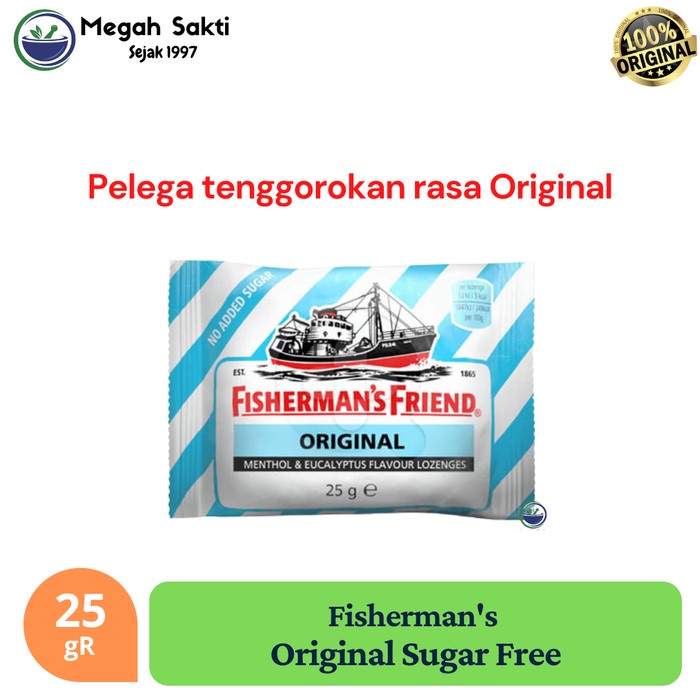 Jual Megah Sakti - Fisherman friend Sugar Free Original (Biru Putih) 25 ...