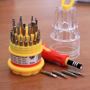 Jual Obeng Set 31in1 Toolkit screwdriver kepala ujung minus plus bunga ...