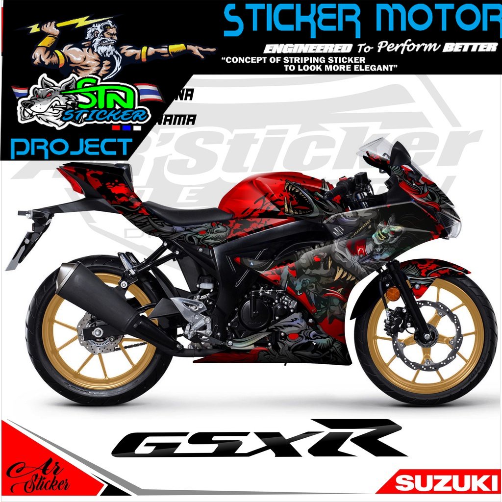 Jual Stiker Decal GSX R 150 - Decal Sticker Hologram Pelangi, Chrome ...