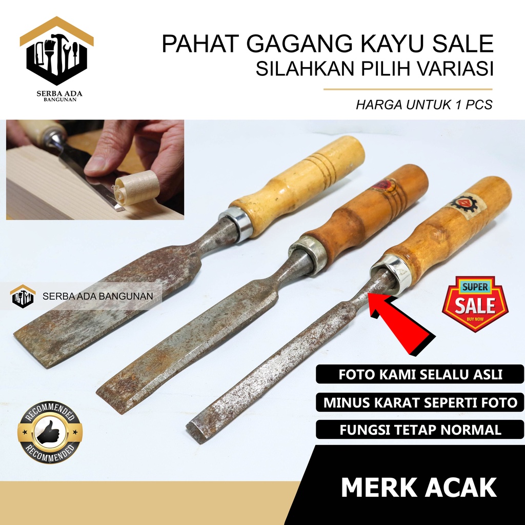 Jual CRAZY SALE | Alat Pahat Kayu 1/2 3/4 11/4 Inch Ukir Wood Carving ...