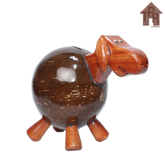 Jual Kerajinan Batok Kelapa Celengan Model Domba Natural / Lukis ...