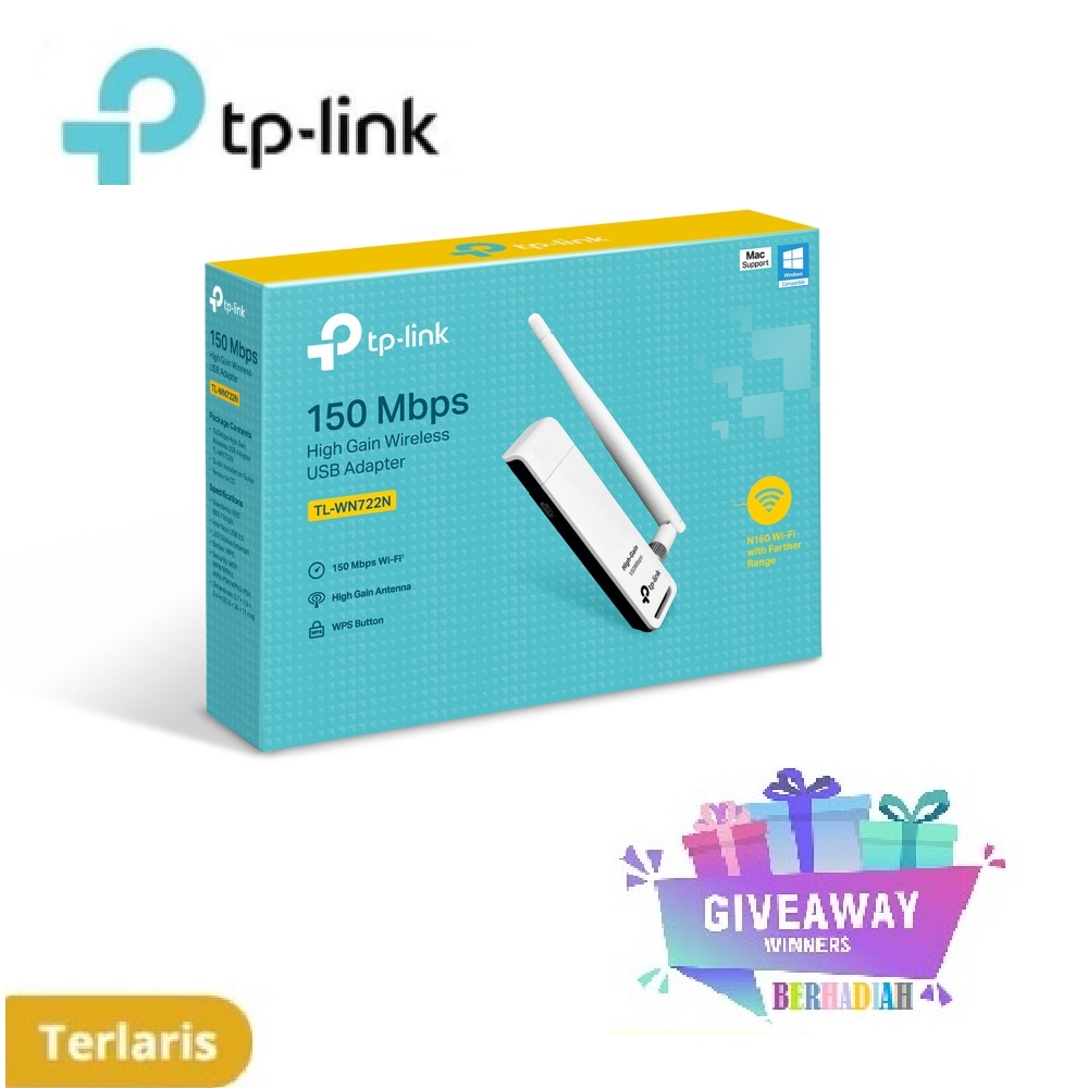 Jual TPLink TL-WN722N USB Wireless WiFI Network Adapter High Gain 1 ...