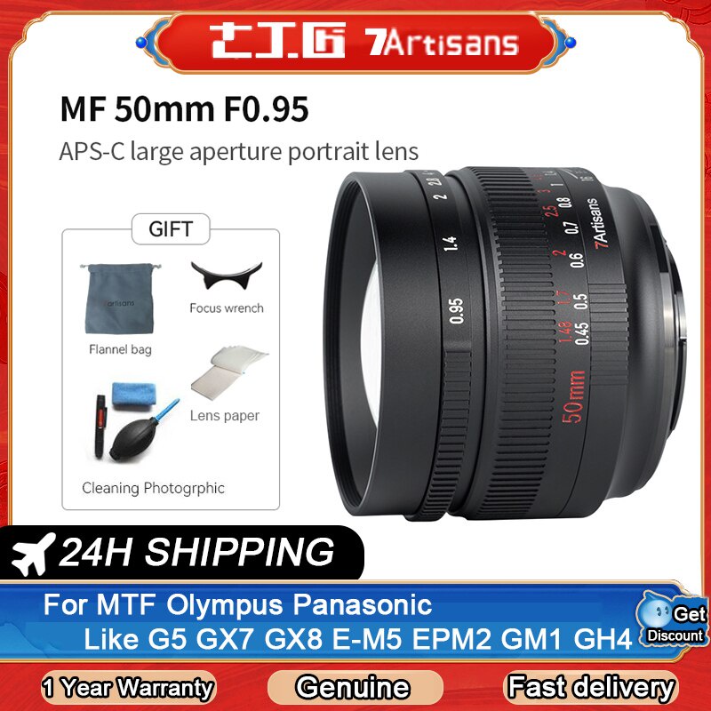 Jual PREORDER 7artisans 50mm F0.95 APS-C Lens Manual Focus For M43 Mount Olympus Panasonic Micro ...