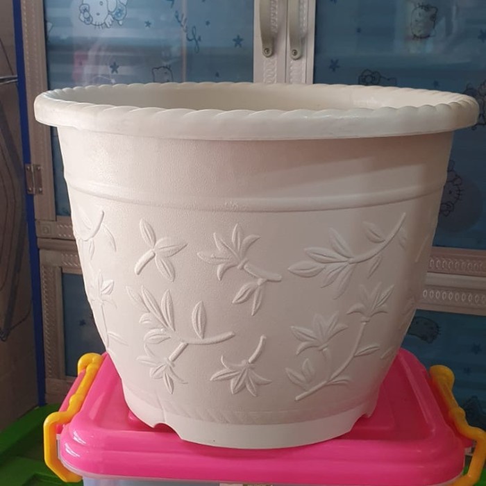 Jual pot bunga 830 GM putih / pot putih 830 GM | Shopee Indonesia