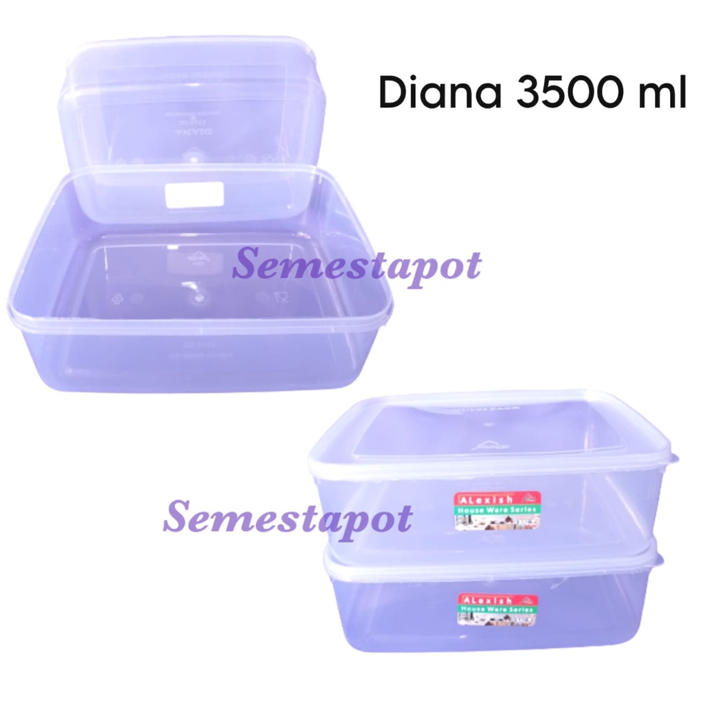 Jual Toples Plastik Sealware DIANA 3500 ml Bening Food Box Kotak ...