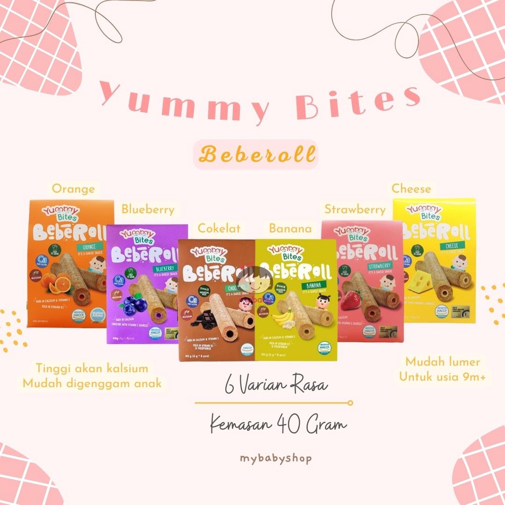 Jual YUMMY BITES BEBEROLL 40gr / Snack Bayi Bebe Roll Mulai Dari 9Bulan ...
