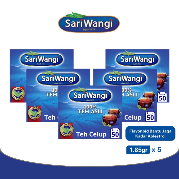 Jual Sariwangi Teh Hitam Asli 1.85g Isi 50 Multipack (Isi 5) | Shopee Indonesia