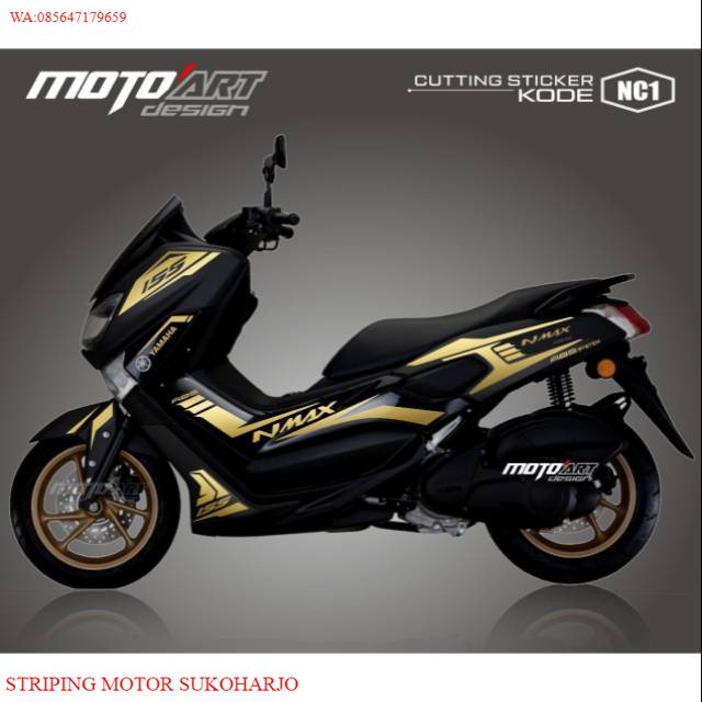 Jual STICKER YAMAHA NMAX WARNA GOLD PREMIUM DESAIN 2023 | Shopee Indonesia