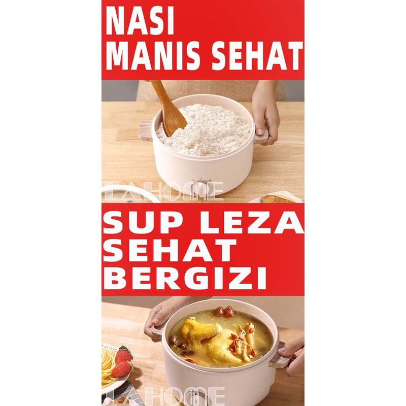 Jual LAHOME Panci Listrik Panci Elektrik Lapisan Keramik Anti-lengket ...