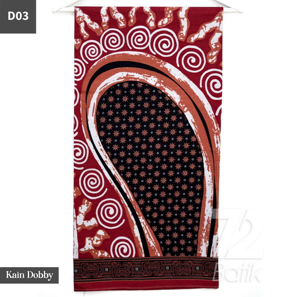Jual KAIN BATIK PREMIUM Dobby Motif Tiga Negeri Warna Merah 723272 Cap ...