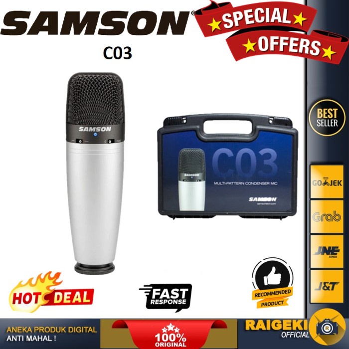 Jual Samson C03 - Multi Pattern Studio Condenser Microphone | Shopee ...