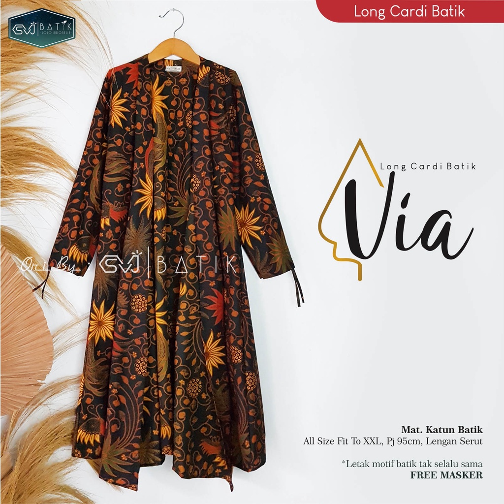 Jual CARDIGAN PANJANG OUTER BATIK KATUN PREMIUM LONG CARDI CANTIK ...