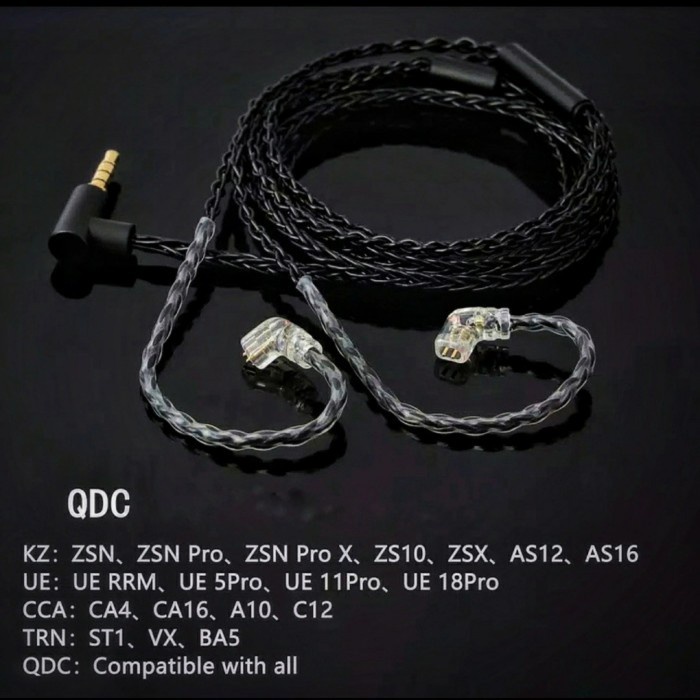 Jual BEST -kabel upgrade MIC 8 core IEM KZ type pin A B C , zsn pro x ...