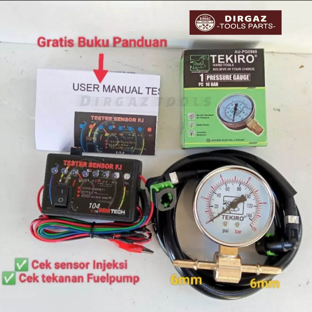 Jual SEPAKET MURAH fuel pressure gauge alat cek ukur tekanan rotak ...