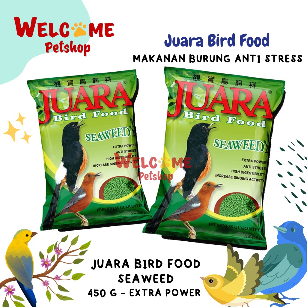 Jual JAPFA Juara Bird Food Seaweed Pakan Makanan Burung Murai Anis ...