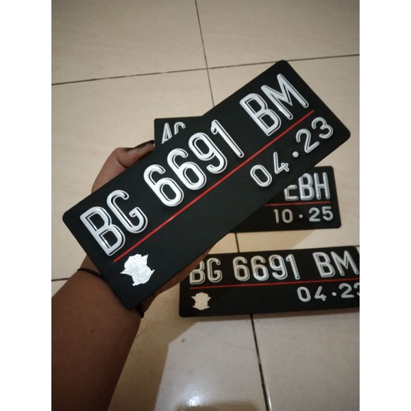 Jual Plat nomor motor baut tanam font variasi 3D atau bayangan satuan ...