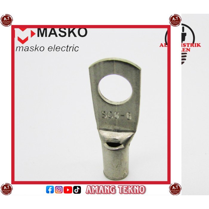 Jual SKUN KABEL SC 6-6 6MM LUBANG BAUT 6 / CABLE LUG / 6 MM FULL TEMBAGA TERMURAH | Shopee Indonesia