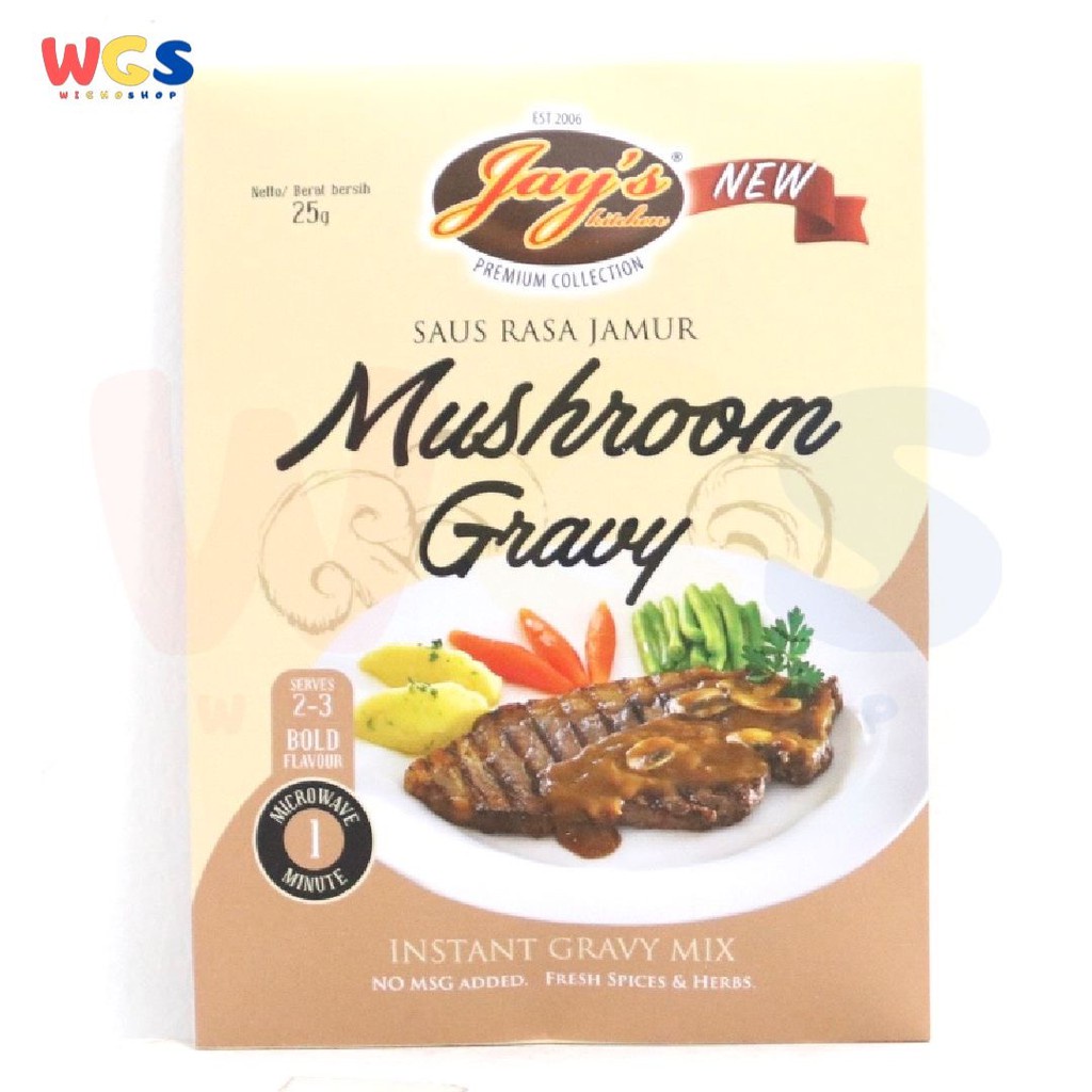 Jual Jay's Kitchen Jays Mushroom Gravy Sauce Steak 25g - Saus Steak ...