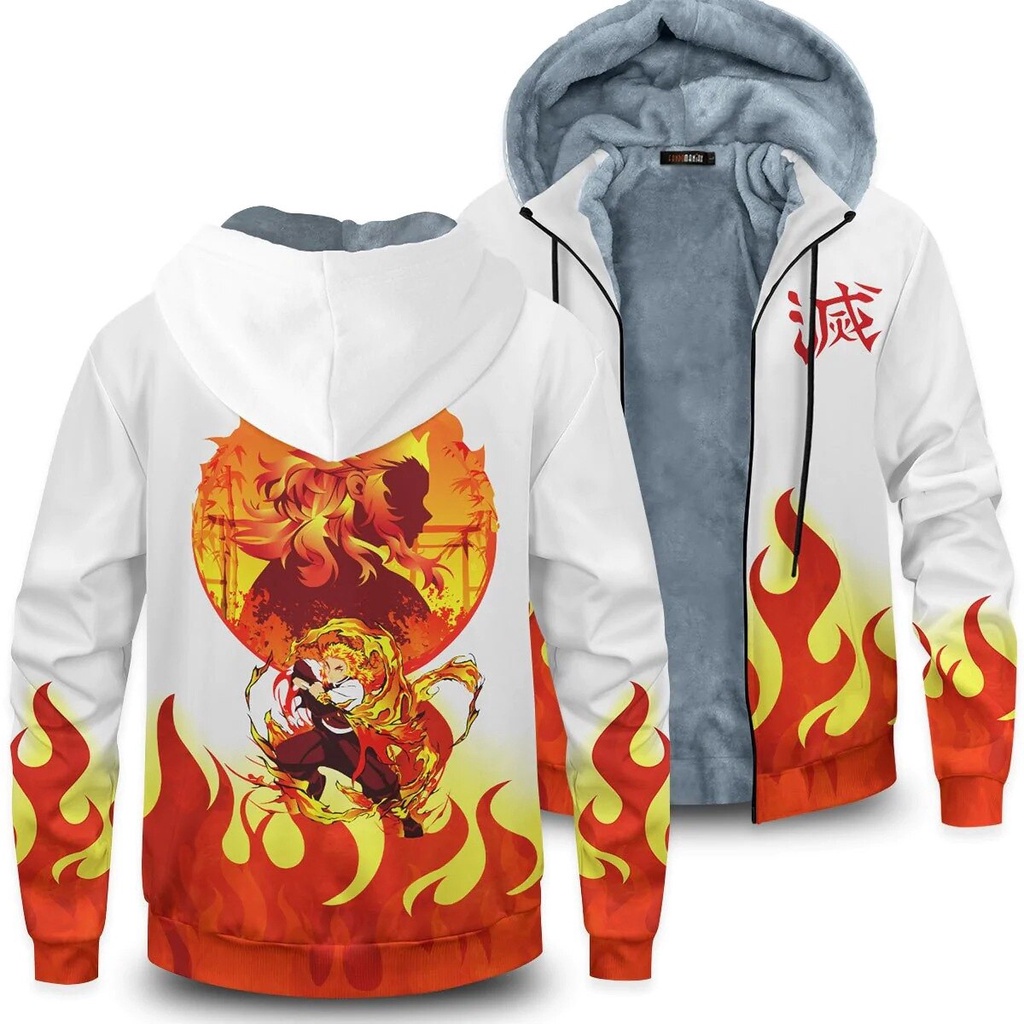 Jual jaket Demon Slayer Rengoku Kyoujurou Cosplay Hoodie Hooded Winter ...