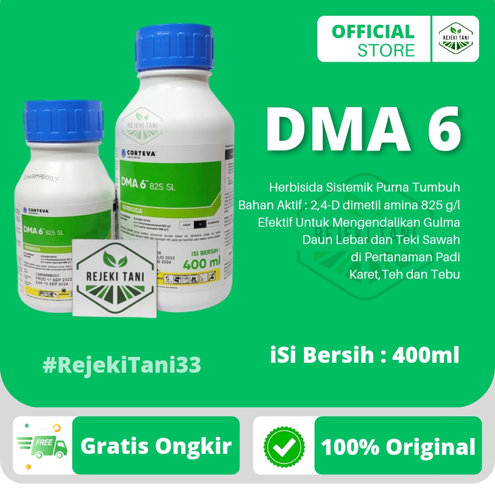 Jual Herbisida DMA 6 826 SL 400ml Racun Sistemik Purna Tumbuh Pembasmi Rumput Liar Gulma Daun ...