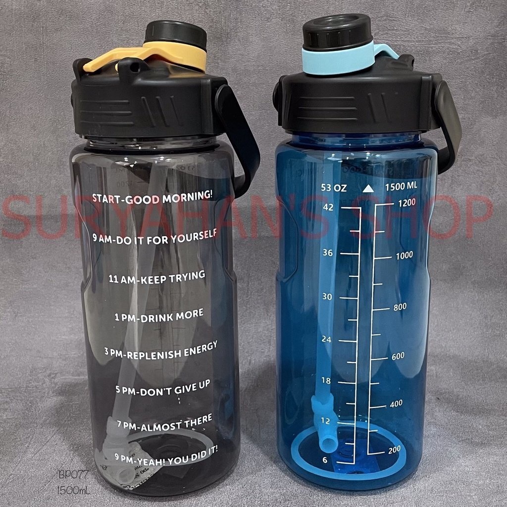 Jual Drinking Bottle 3 Liter Botol Air minum 3000mL dengan Sedotan dan ...