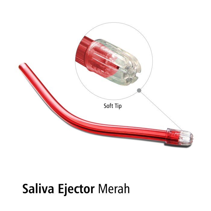 Jual Saliva Ejector Merah pak isi 1000pcs OneMed AJ | Shopee Indonesia