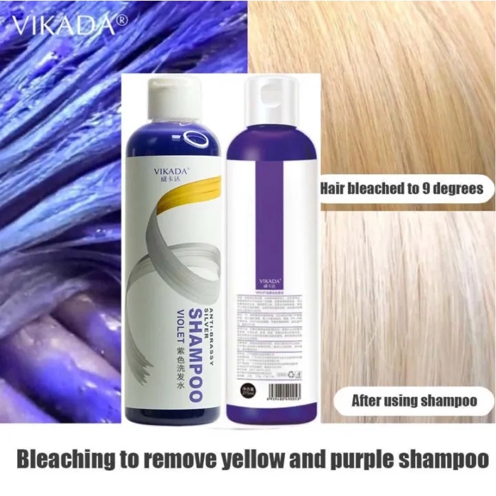 Jual VIKADA Purple Shampoo Hair Color Shampoo with Anti-Brass Remove ...