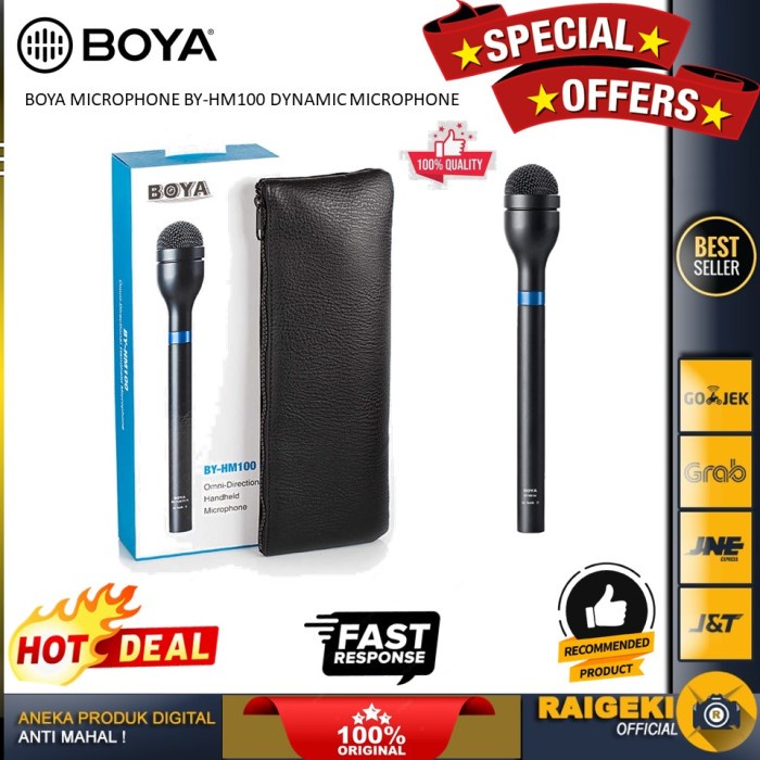 Jual BOYA MICROPHONE BY-HM100 DYNAMIC HANDHELD MICROPHONE | Shopee ...