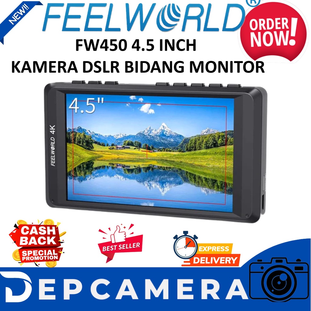 Jual FEELWORLD FW450 4.5 INCH KAMERA DSLR KECIL BIDANG MONITOR | Shopee Indonesia