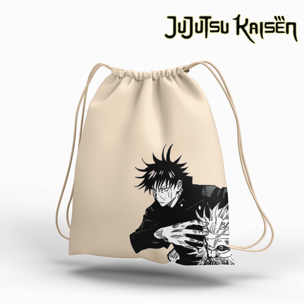 Jual Stringbag Anime Jujutsu Kaisen Megumi tas serut canvas premium ...