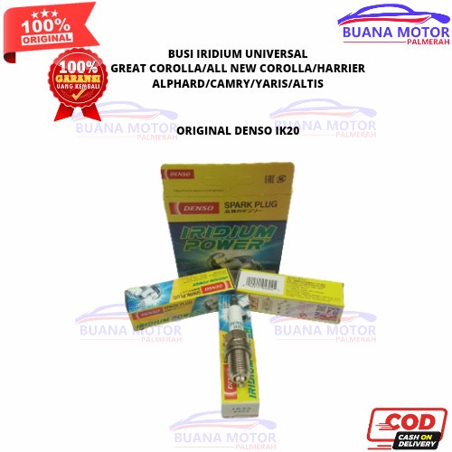 Jual Busi Iridium Harrier/Alphard/Camry/Yaris/Altis Denso IK20 | Shopee ...
