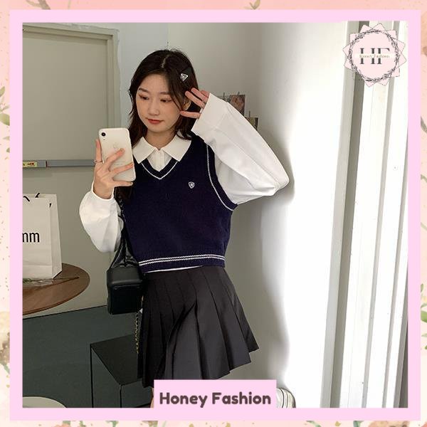 Jual Honey Fashion - Baju Vest Wanita Terbaru Korean Girl V6 | Shopee ...