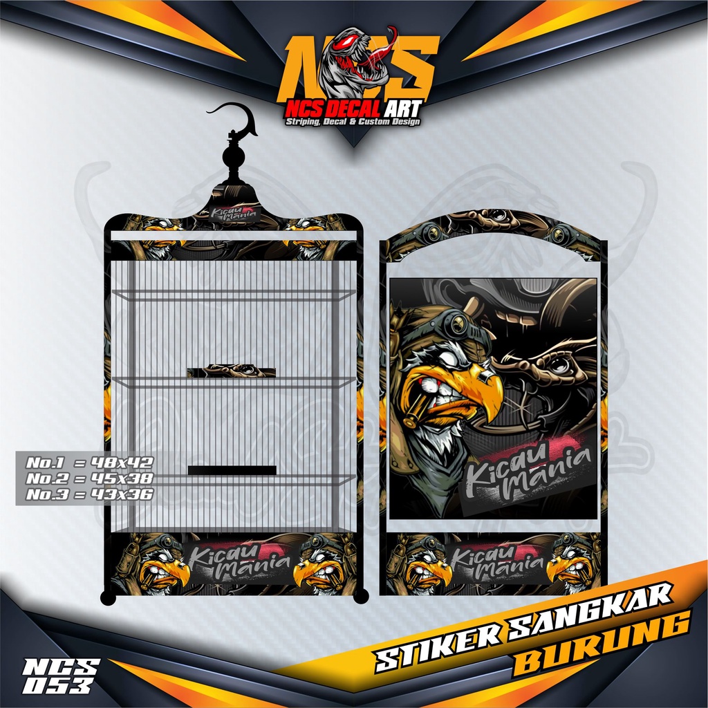 Jual Stiker Decal Kandang/Sangkar Burung Kicau Petarung/KICAU MANIA ...