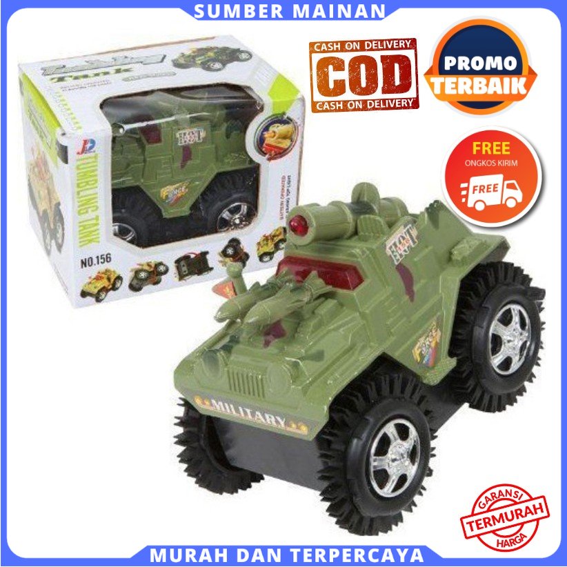 Jual Mainan Anak Mobil Tank Jungkir Balik Militer Tumbling Tank 4WD ...