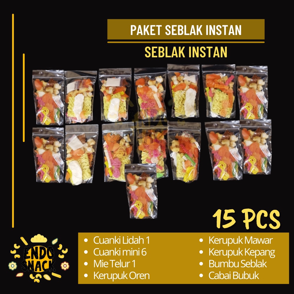 Jual Paket SEBLAK INSTAN 15 Pcs isi Lengkap Paket Kenyang | Shopee ...